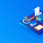 3D illustration of miniature business people or analyst, analysi Stock ...