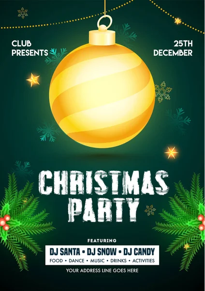 Beautiful Christmas Night Invitation Card Design Decorated Party ...