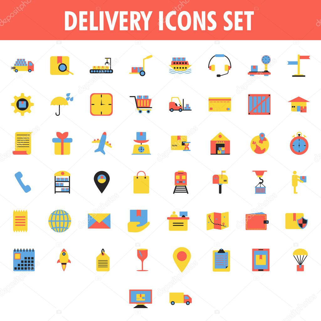 Colorido icono de entrega en estilo plano. 2023