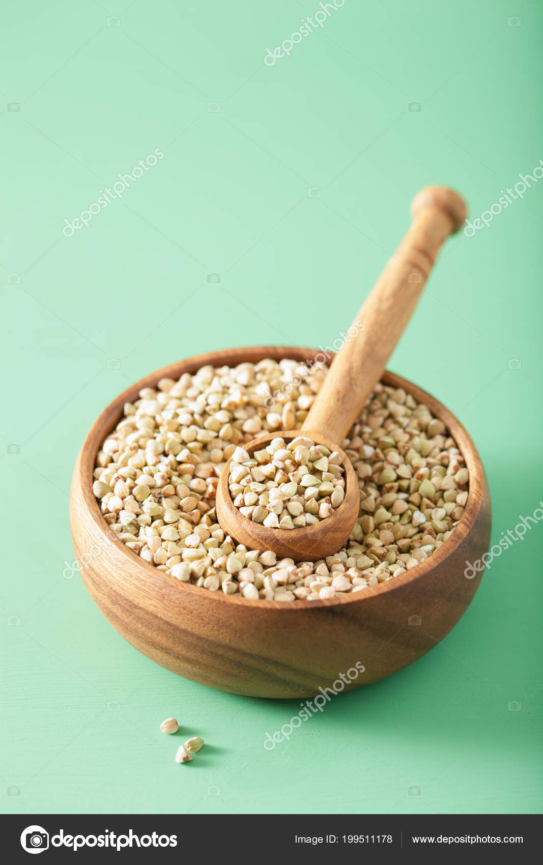 Raw Green Buckwheat Healthy Ingredient Stock Photo by ©duskbabe 199511178