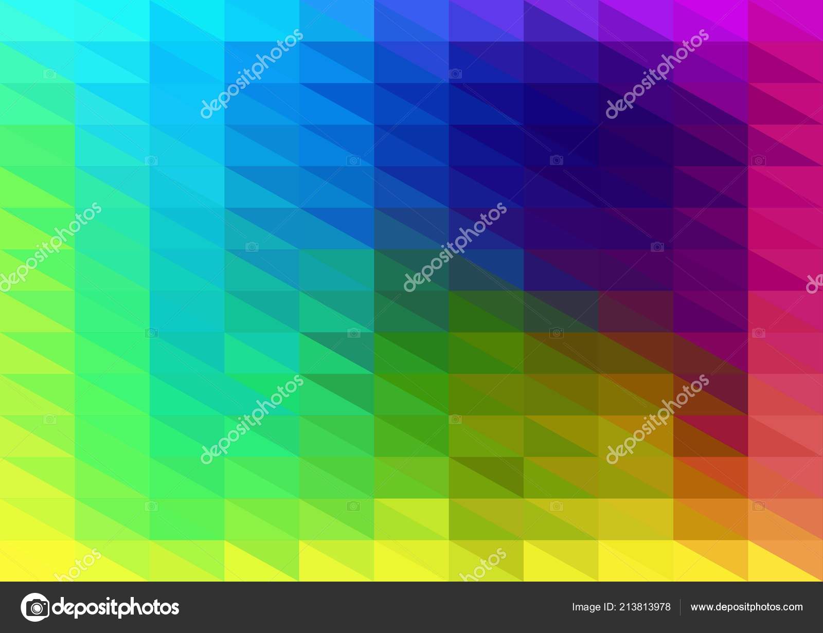 Rainbow background, gradient of triangular segments Stock Vector by ...
