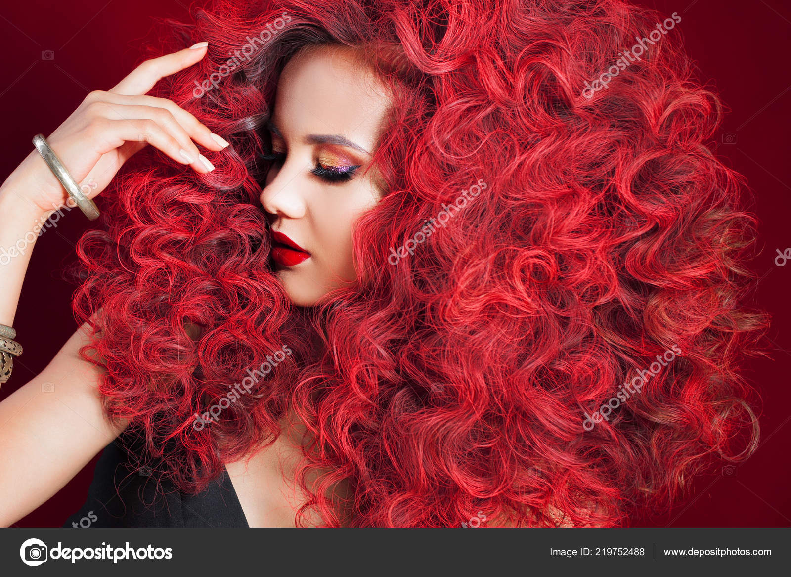 Bright Red Curly Hair