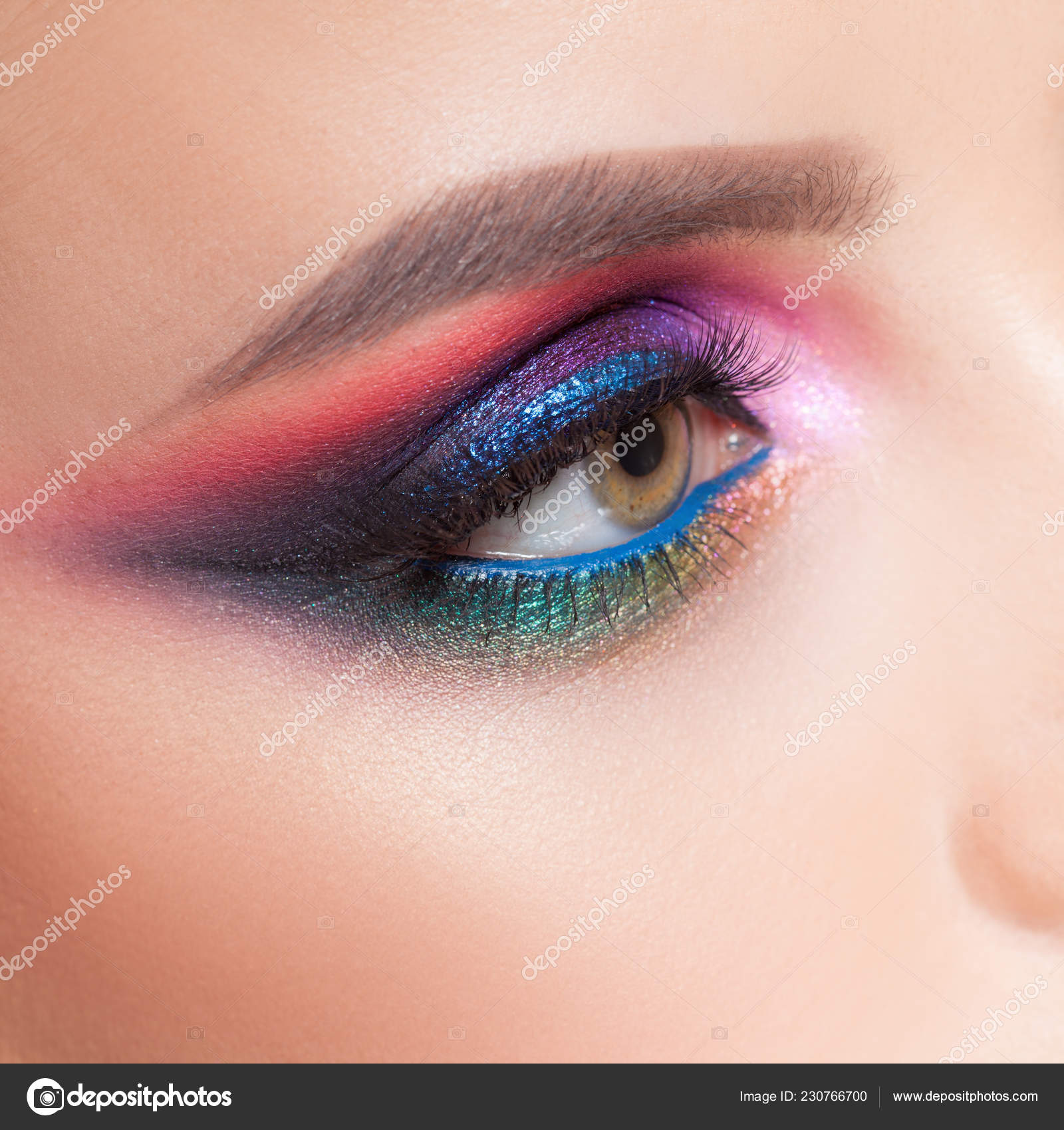 Bright Colorful Eye Makeup