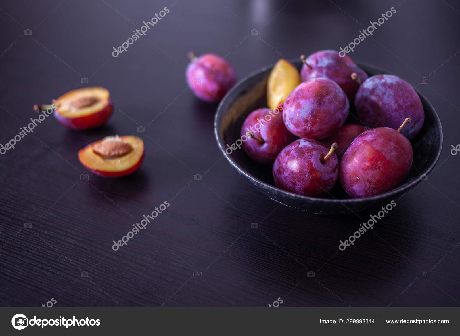 Fresh Black Plums