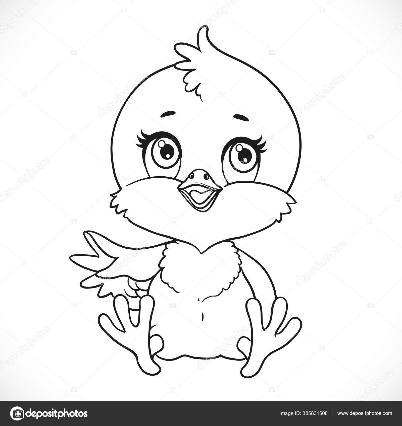 Cute Baby Chick Drawing