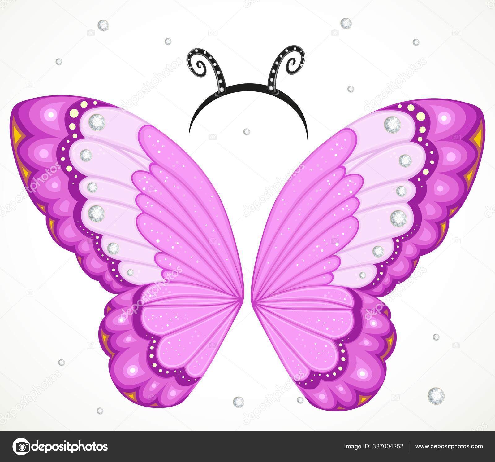 Asas De Borboleta Rosa Png