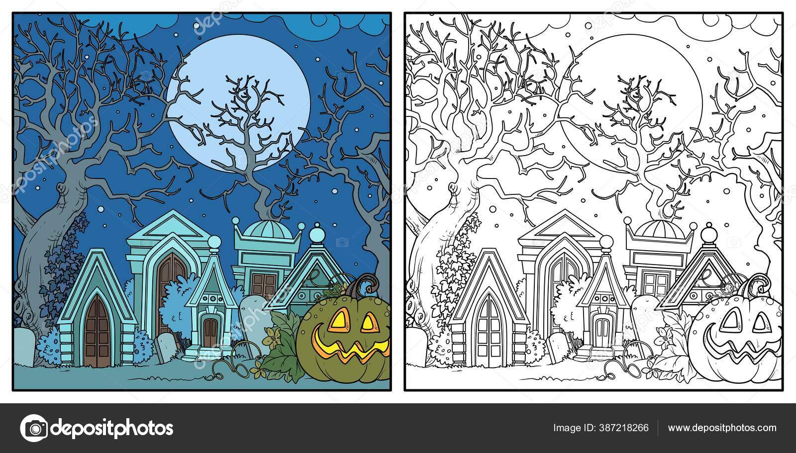 Haunted Cemetery Drawing