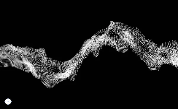 Array Dynamic Particles Wavy Background Composition Motion Effect Abstract Vector Stock Vector ...