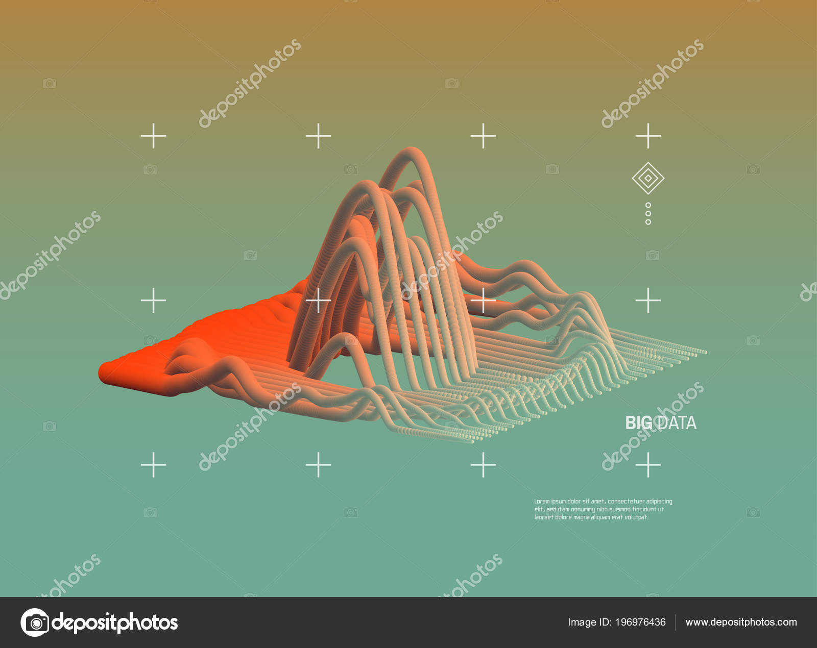 Big Data Graf Visualisering Dynamisk Effekt Dækdesign Skabelon Kan Bruges Stock-vektor af ...