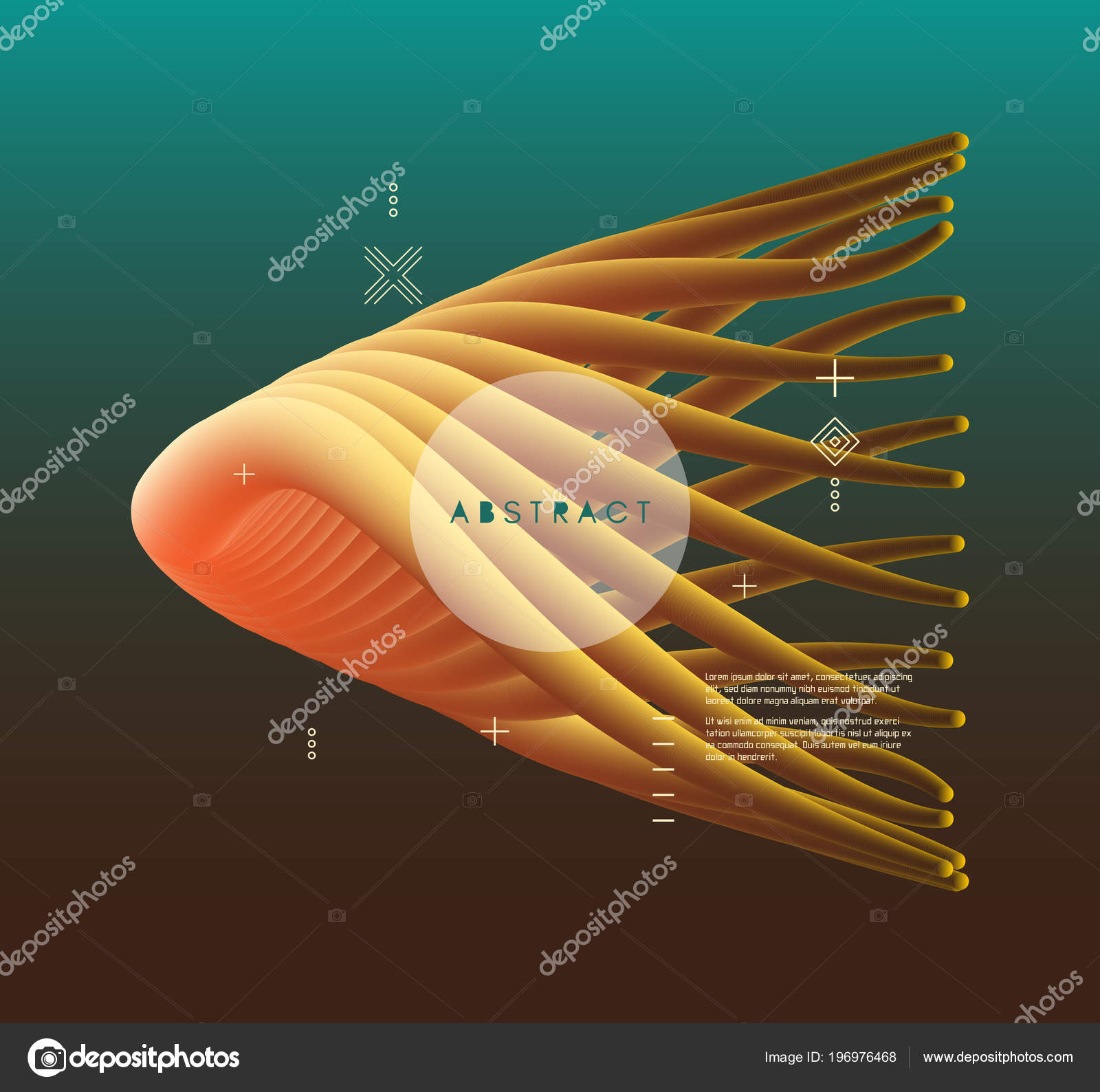 Vector Art Illustration Dynamic Effect Cover Design Template Can Used ...