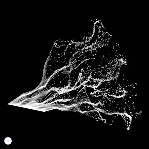 Array Dynamic Emitted Particles Water Splash Imitation Abstract Background Vector Stock Vector ...