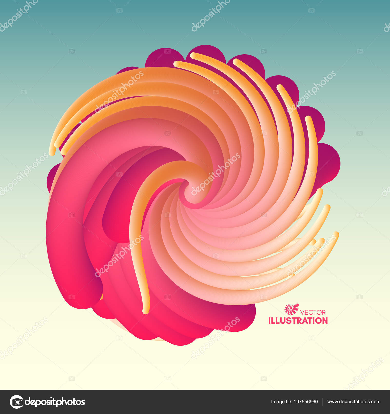 Vector Art Illustration Dynamic Effect Cover Design Template Can Used ...