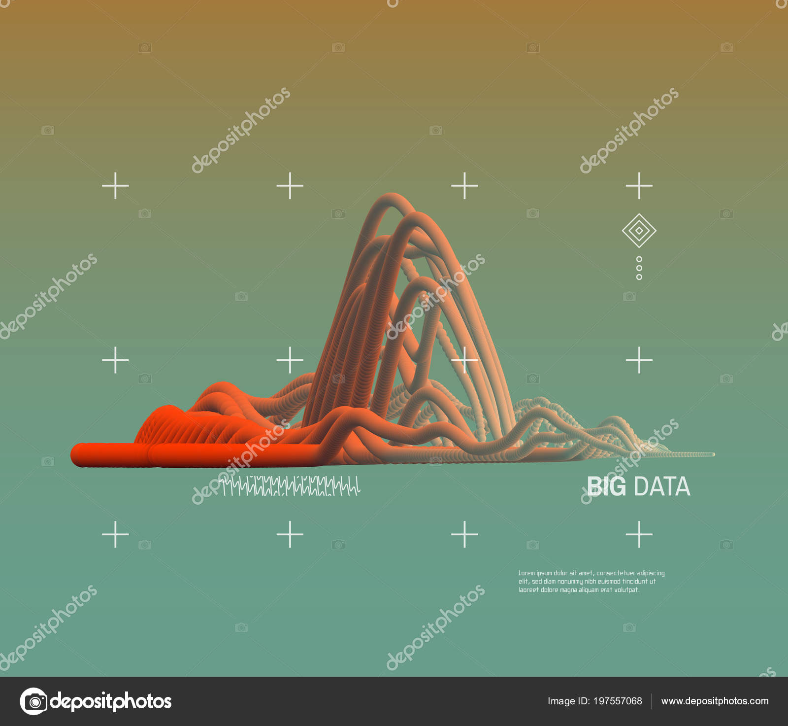 Big Data Graph Visualization Dynamic Effect Cover Design Template Can ...