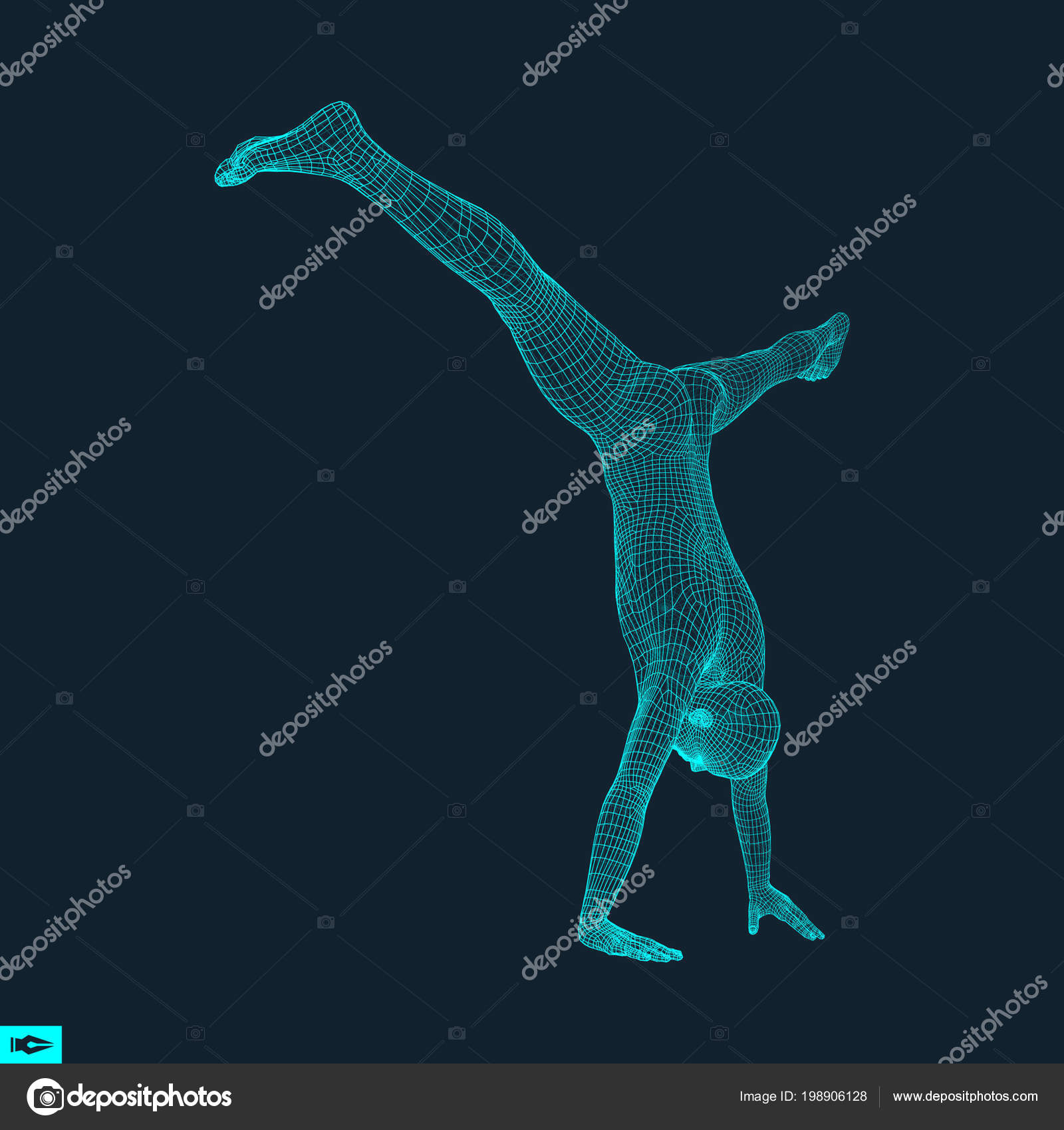 Gymnast Man Model Man Human Body Model Gymnastics Activities Icon Stock ...