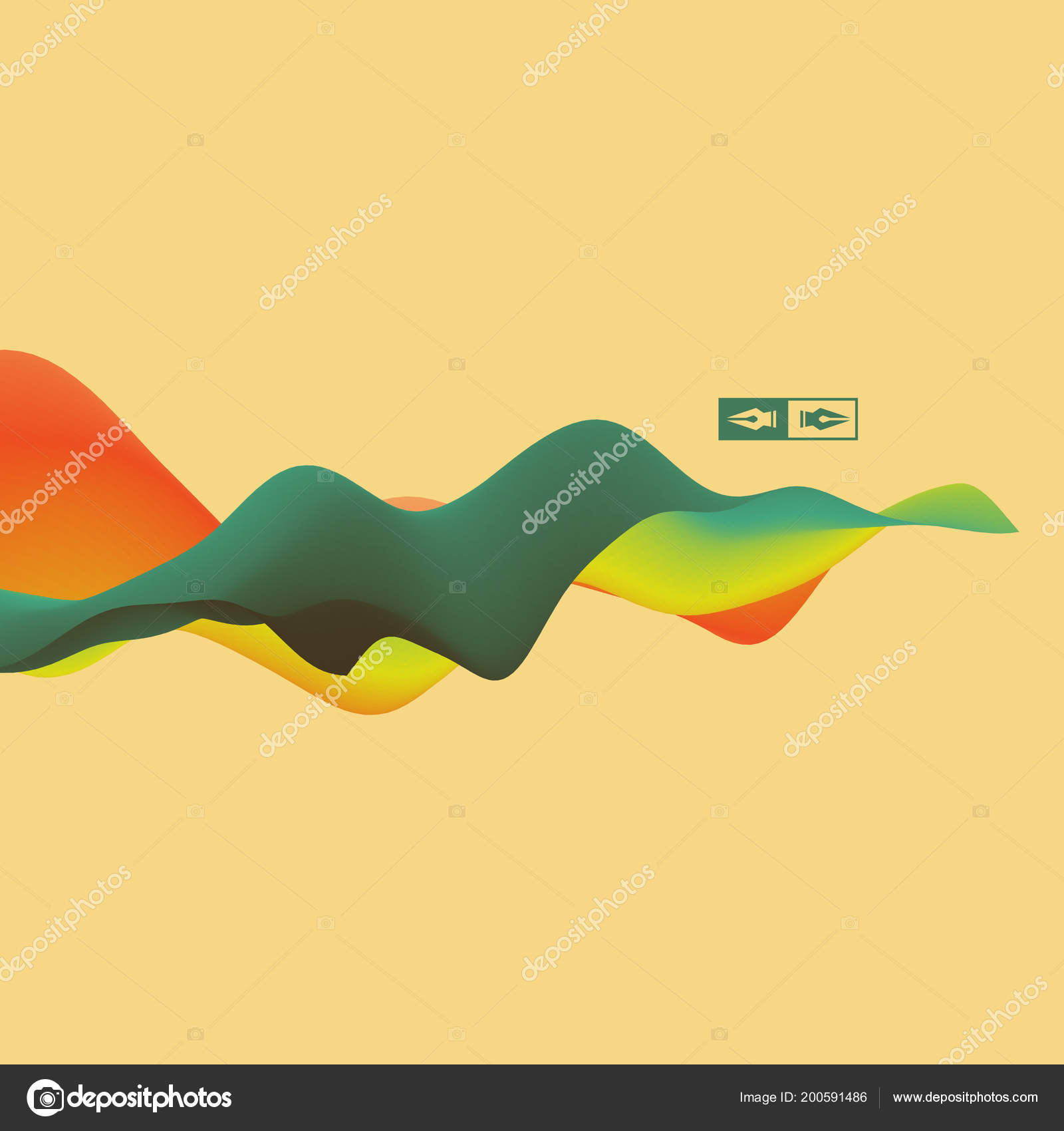 Wavy Background Dynamic Effect Abstract Vector Illustration Design Template Modern Stock Vector ...
