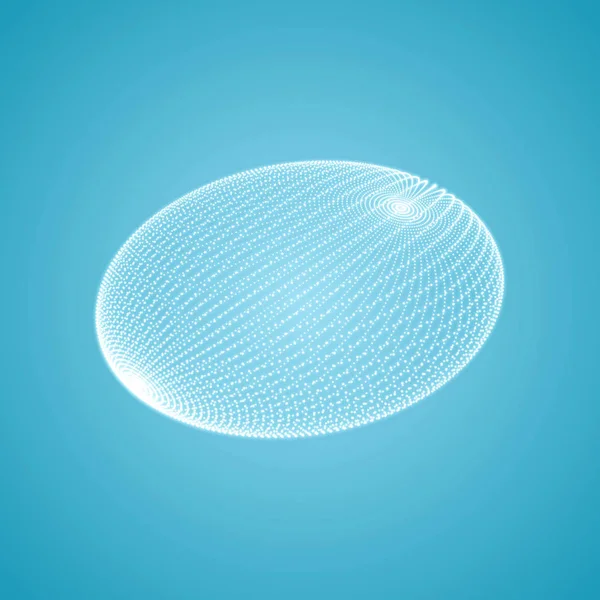 The Ellipsoid Consisting of Points. Connection Structure. Wireframe ...