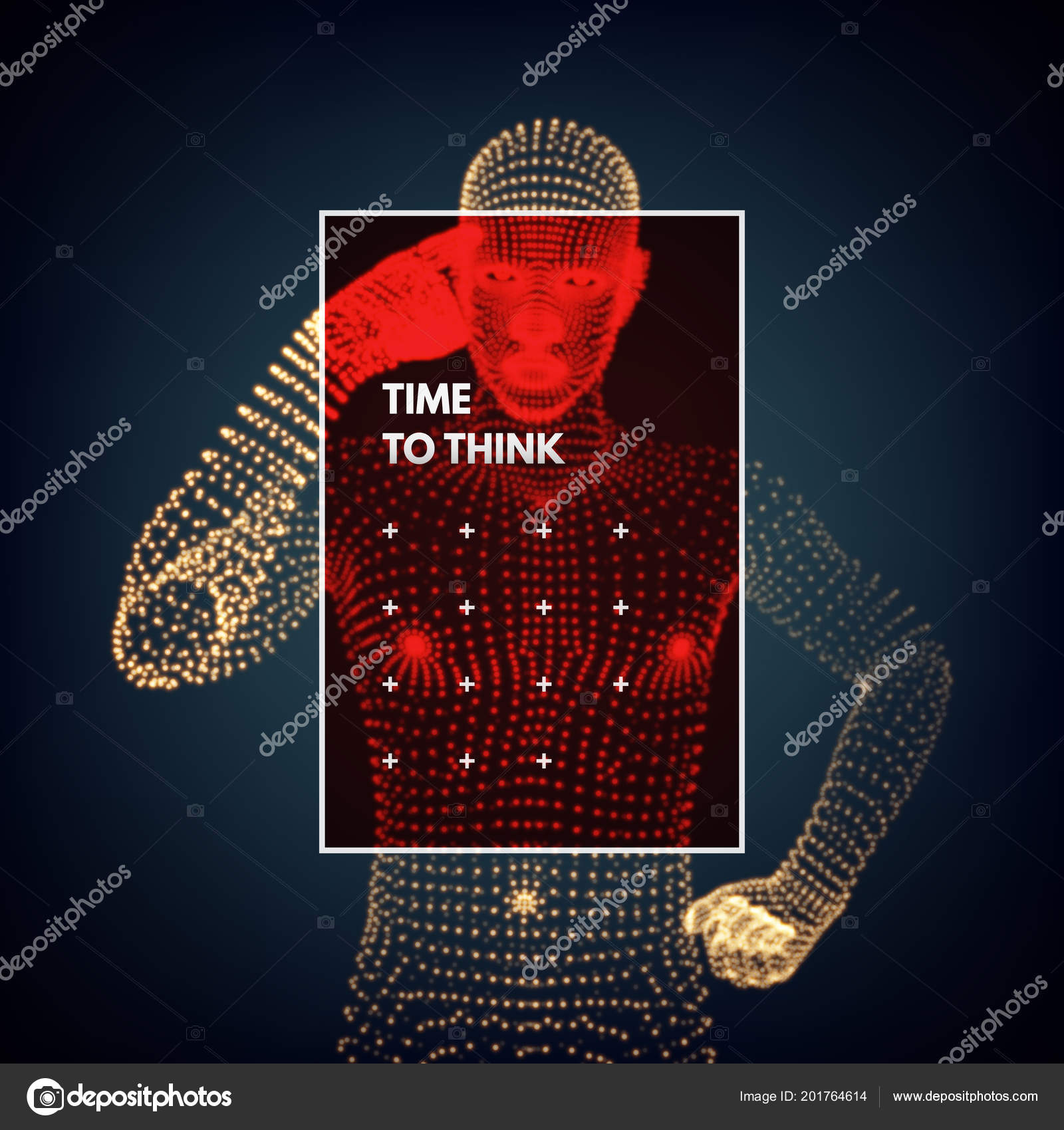 Man Thinker Pose Model Psychology Philosophy Concept Idea Concept ...