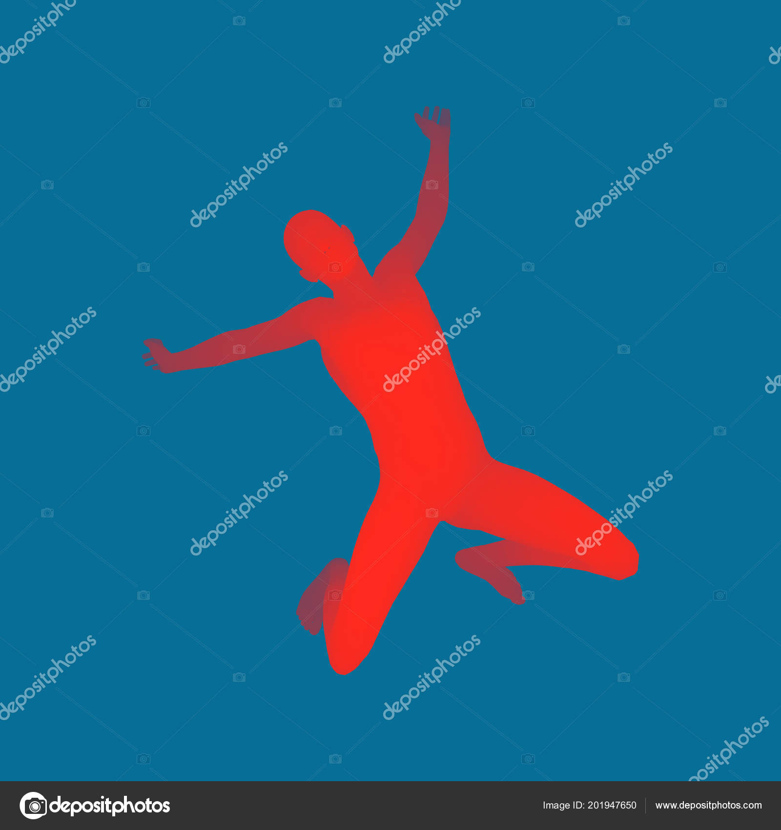 Man Falling Jumping Man Model Man Human Body Sport Symbol Stock Vector ...