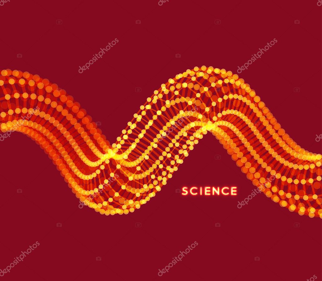 Espiral. Estructura de conexi n. Dise o abstracto de rejilla. 3d vector Ilustraci n para la ...