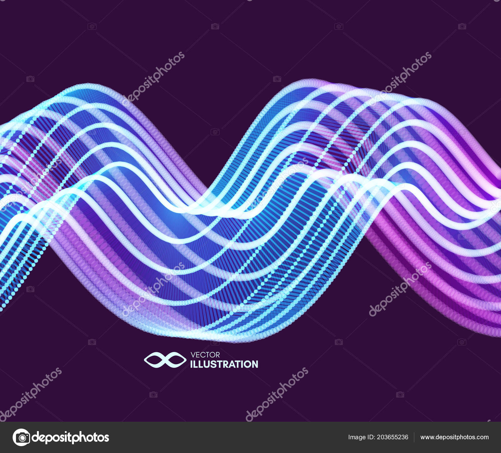 Wavy Background Motion Effect Technology Style Vector Illustration ...