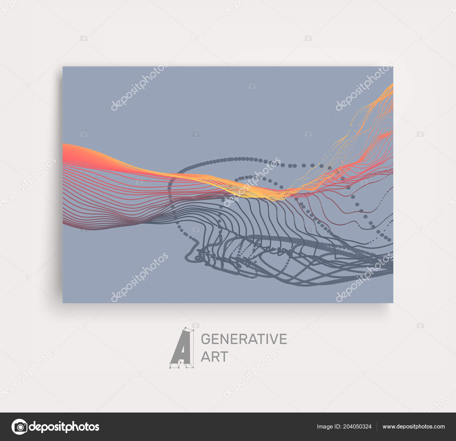 Array Dynamic Emitted Particles Flowing Particle Waves Textbook Booklet Notebook Stock Vector by ...