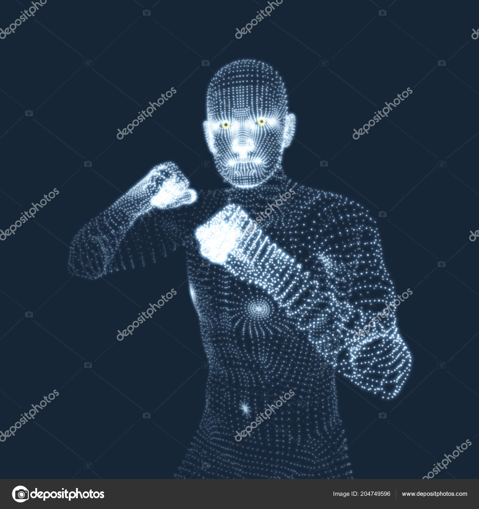 Boxeador Hombre Combatiente Modelo Del Hombre Modelo Cuerpo Humano ...