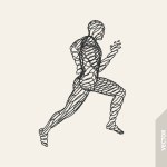 Beautiful sports Boy doing exercises line art drawing, Vector Il Stock ...