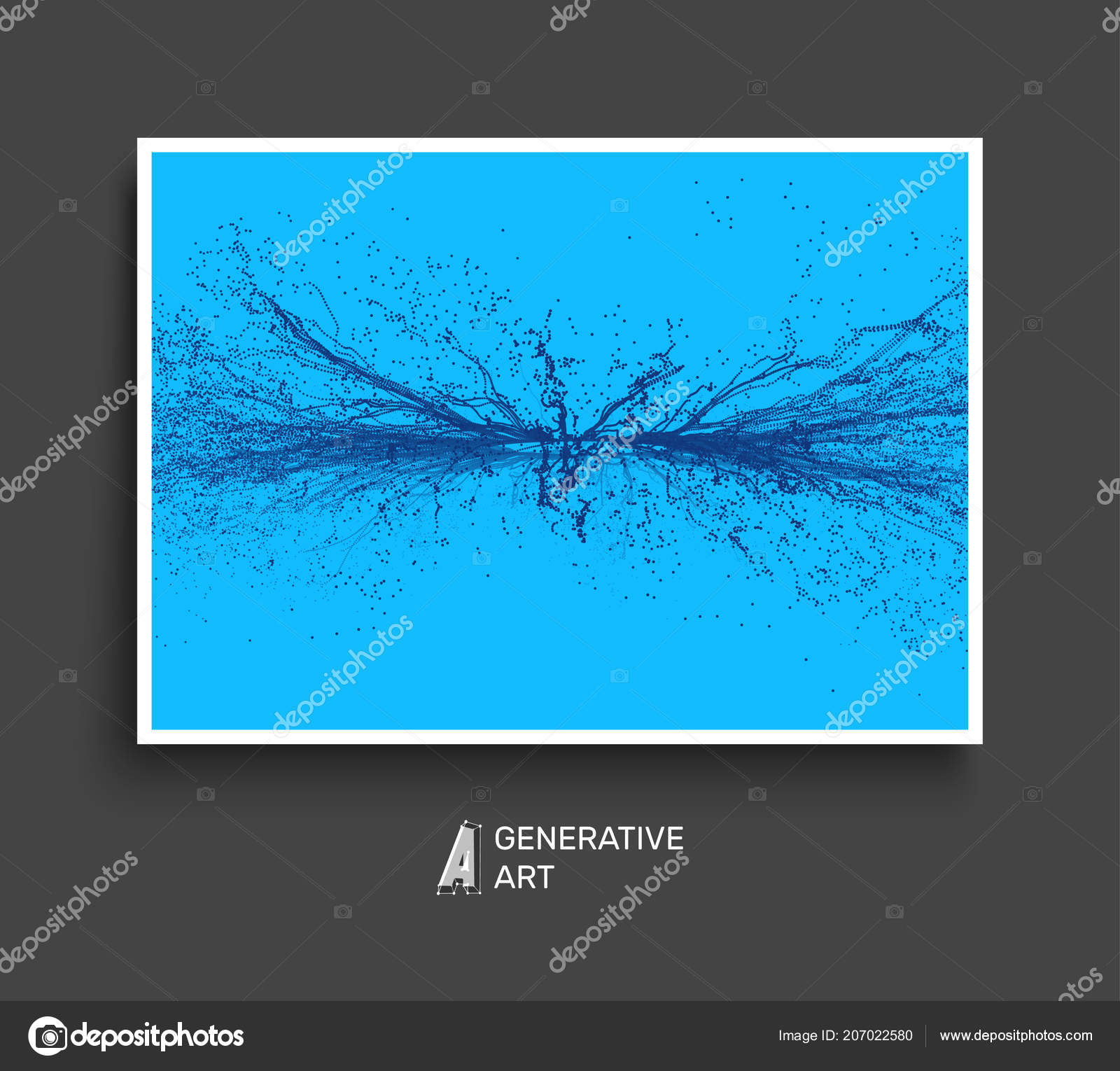 Point Explode Array Dynamic Emitted Particles Textbook Booklet Notebook Mockup Stock Vector ...