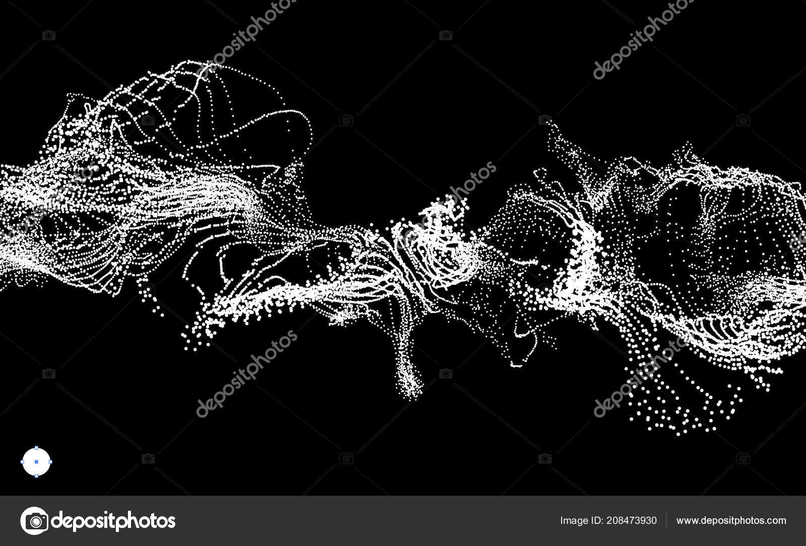 Array Dynamic Emitted Particles Water Splash Imitation Abstract Background Vector Stock Vector ...