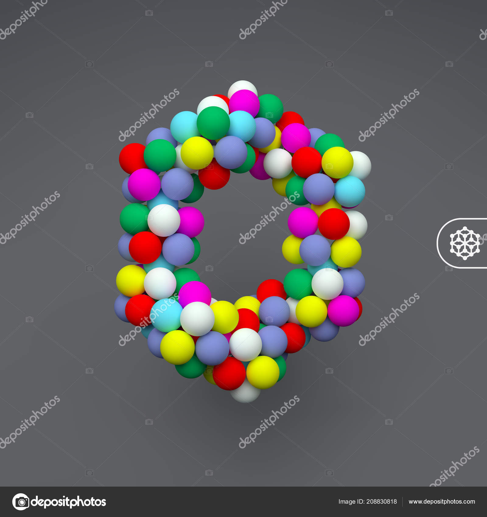 Molecule Structure Futuristic Technology Style Vector Illustration Marketing Presentation