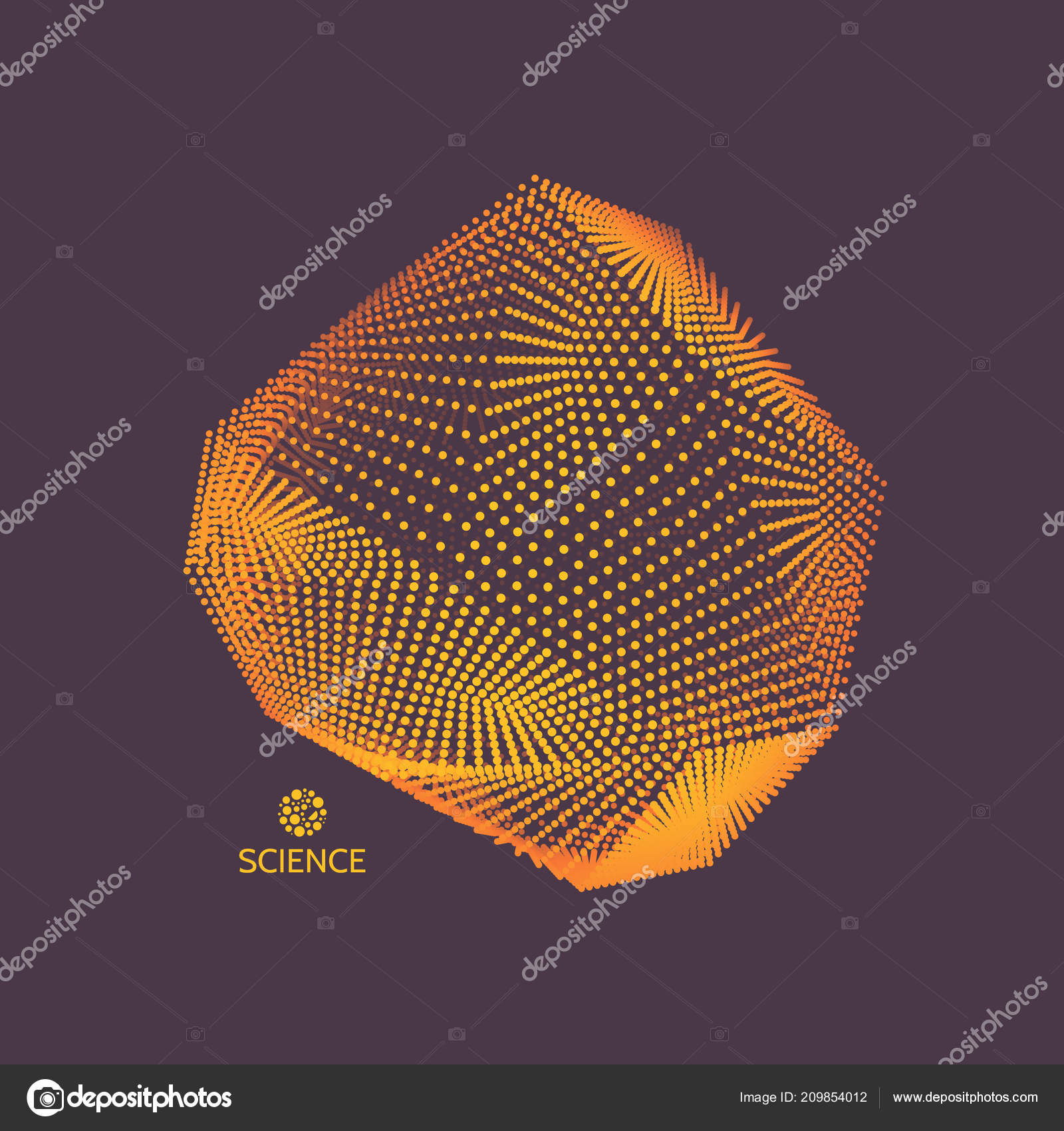 Wireframe Object Lines Dots Abstract Connection Structure Technology Style Stock Vector Image by ...
