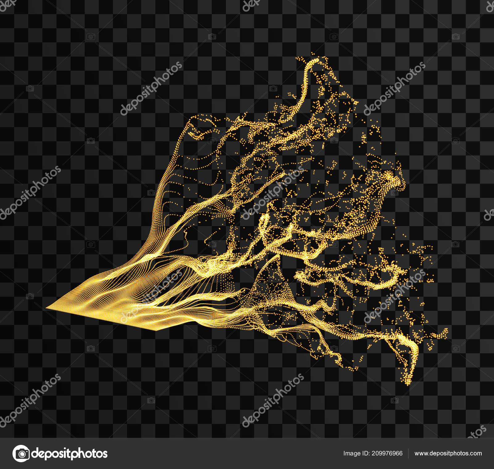 Array Dynamic Emitted Particles Water Splash Imitation Abstract Background Vector Stock Vector ...