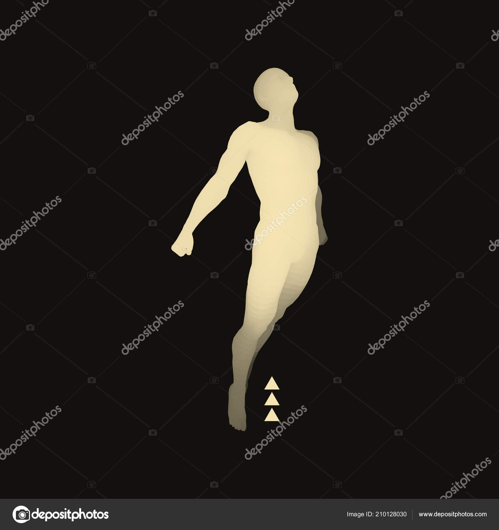 Jumping Man Model Man Human Body Sport Symbol Design Element Stock ...