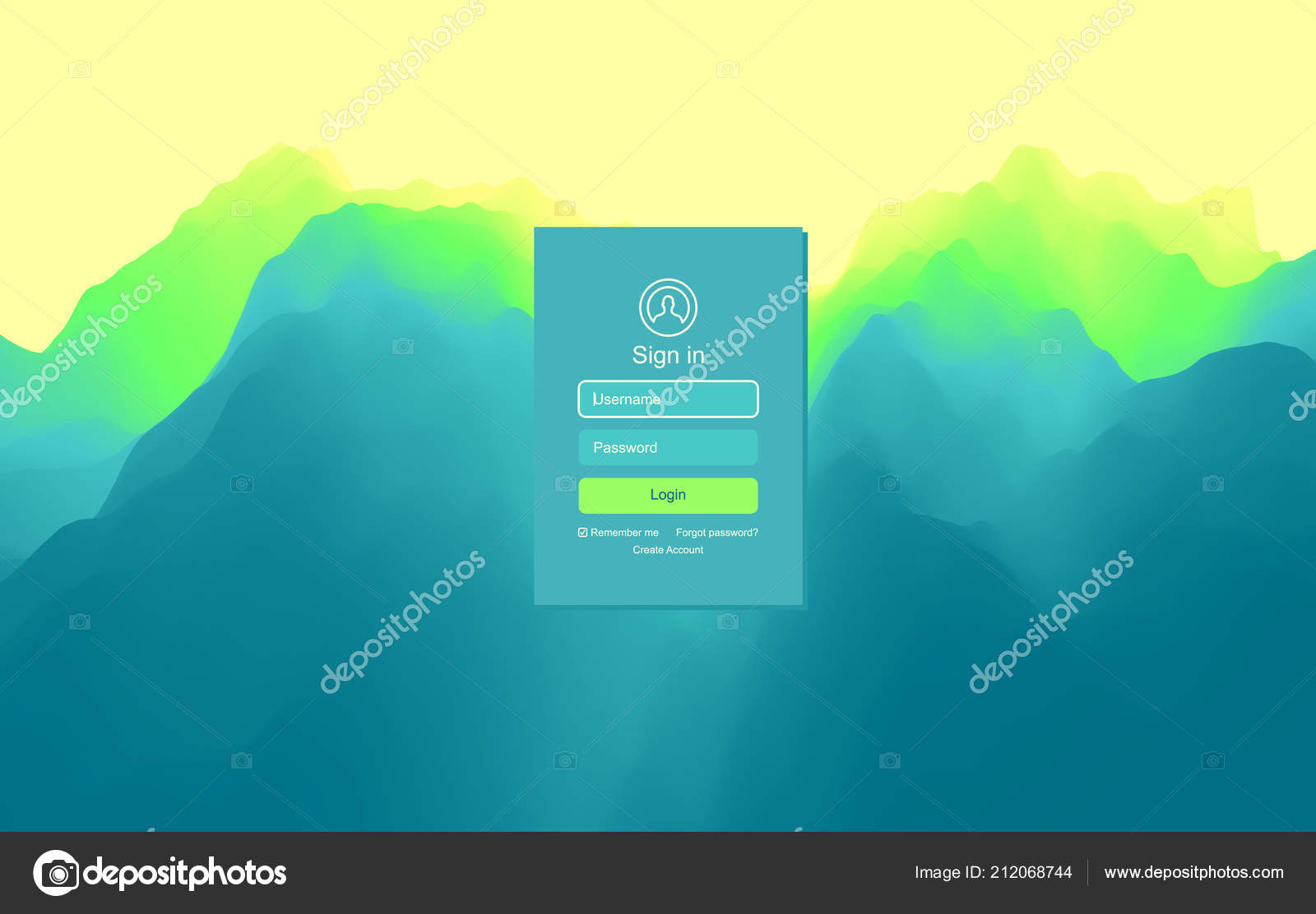 Login User Interface Modern Screen Design Mobile App Web Design Stock Vector Image by ©studiom1 ...