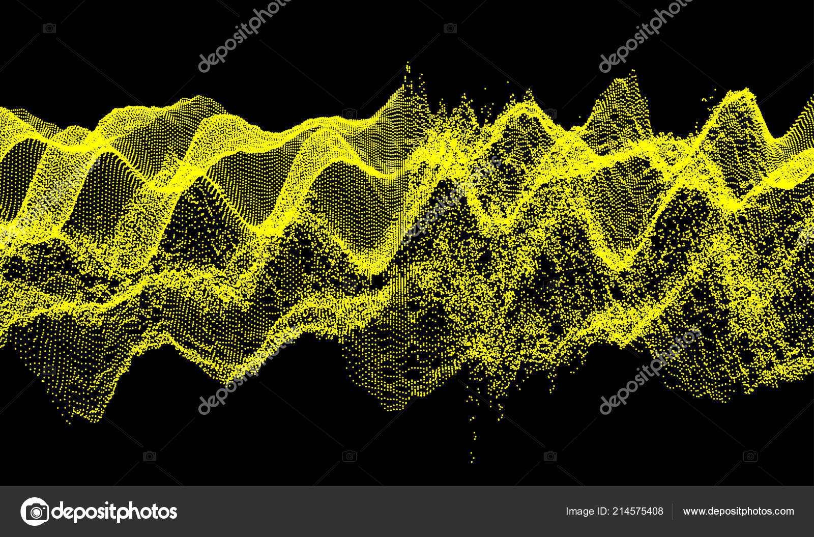 Wavy Grid Background Abstract Vector Illustration Particle Stock Vector ...