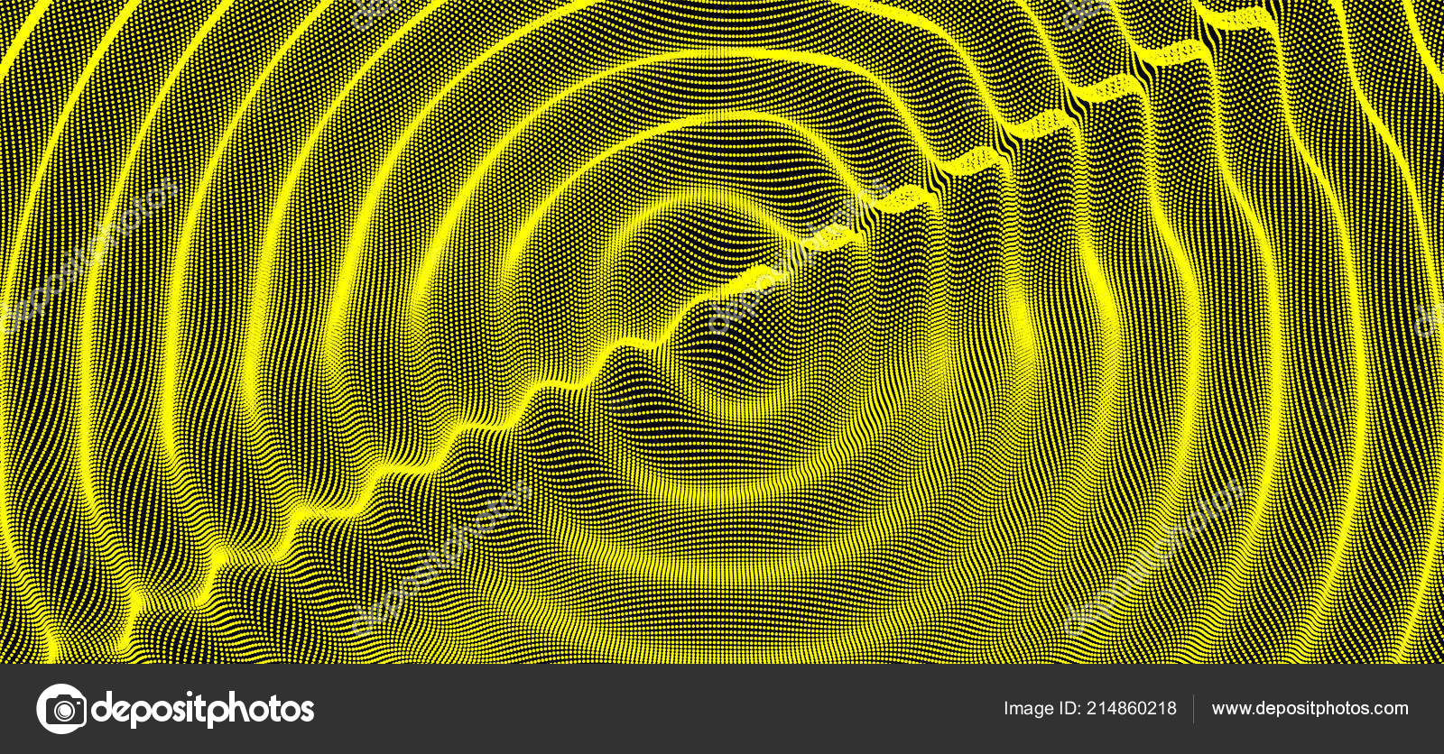 Wavy Background Ripple Effect Vector Illustration Particle Grid Surface ...