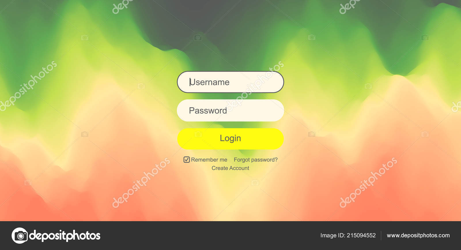 Login User Interface Modern Screen Design Mobile App Web Design Stock Vector by ©studiom1 215094552