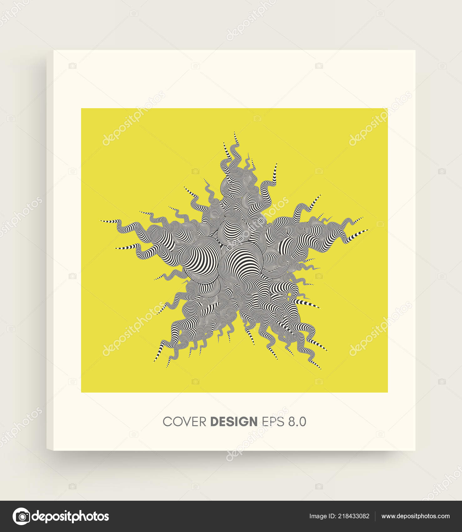 Star Design Element Optical Illusion Vector Illustration Stock Vector ...