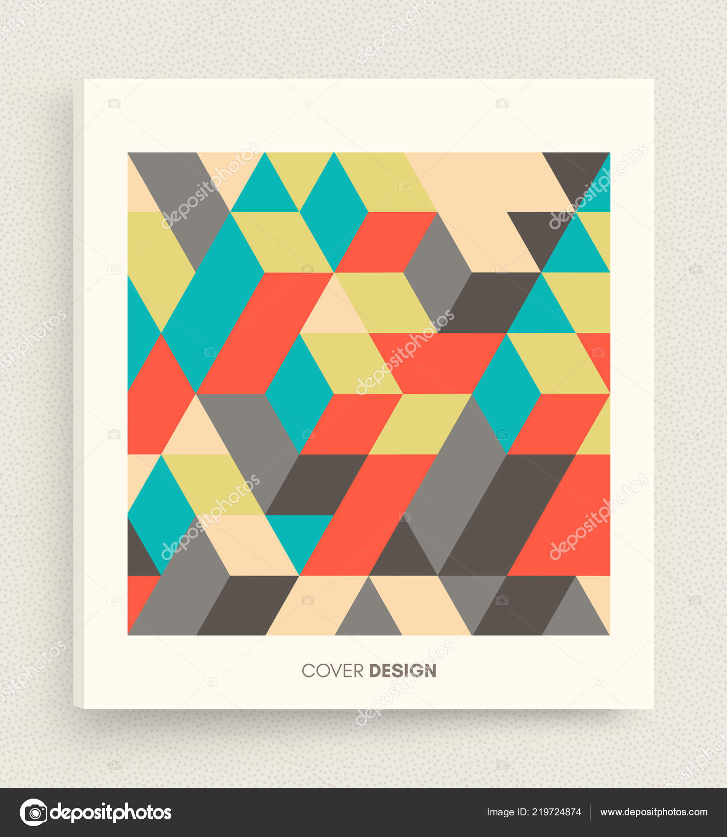 Cover Design Template Blocks Structure Background Vector Illustration ...