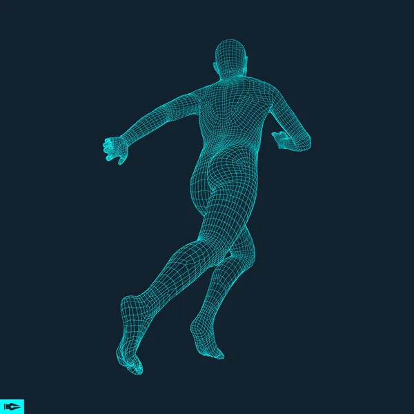 Running Man Design Sport Business Science Technology Vector ...