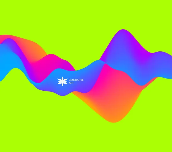 Realistic book mockup. Cover design template. 3D wavy background with ...