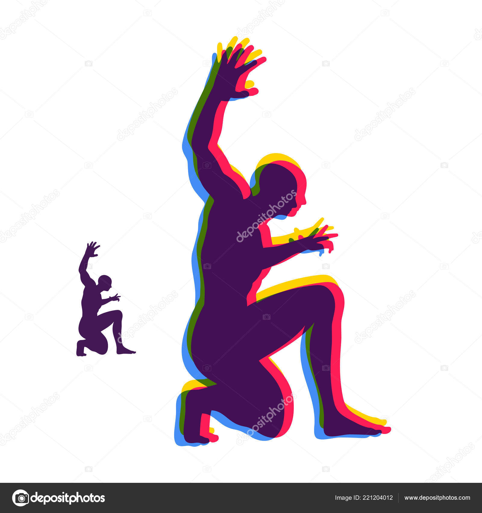 Angry Man Silhouette