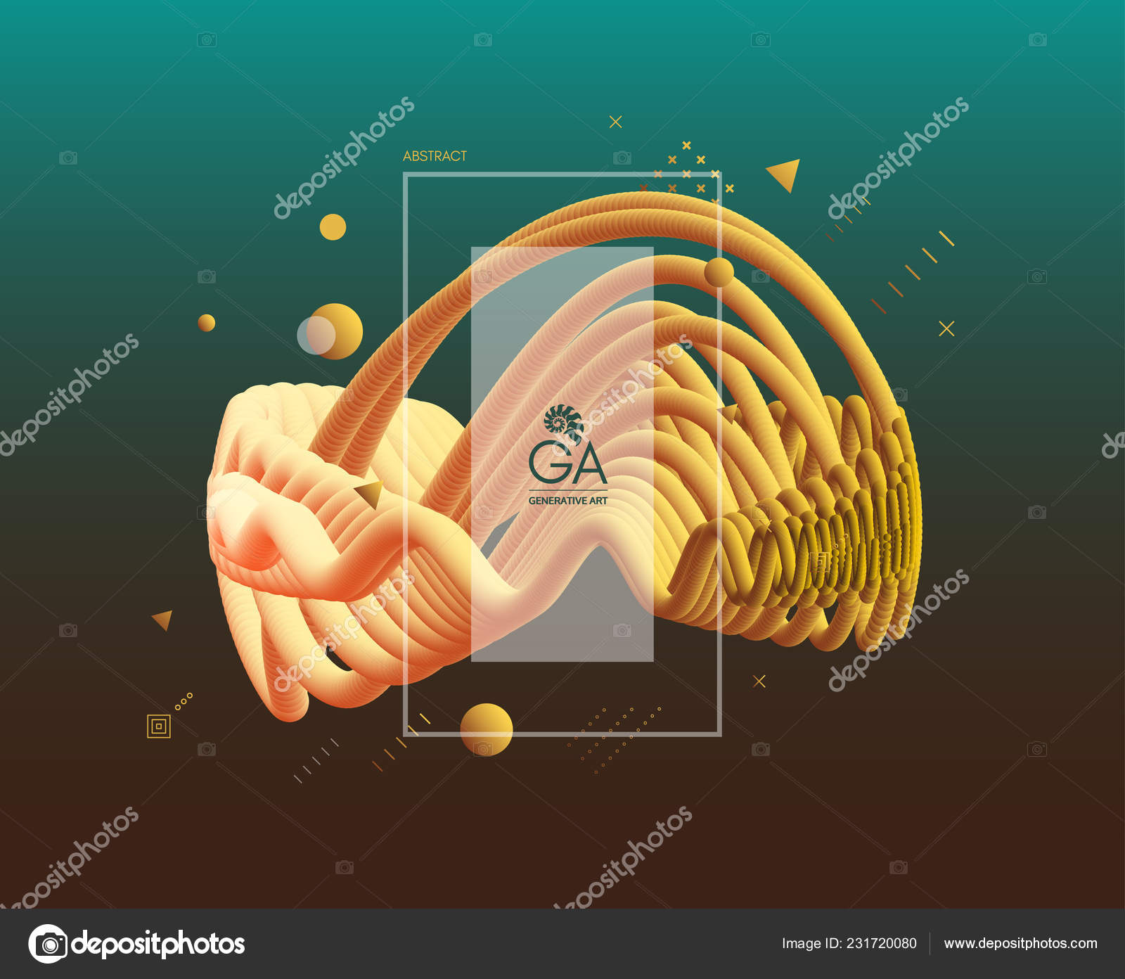 Vector Art Illustration Dynamic Effect Cover Design Template Can Used ...