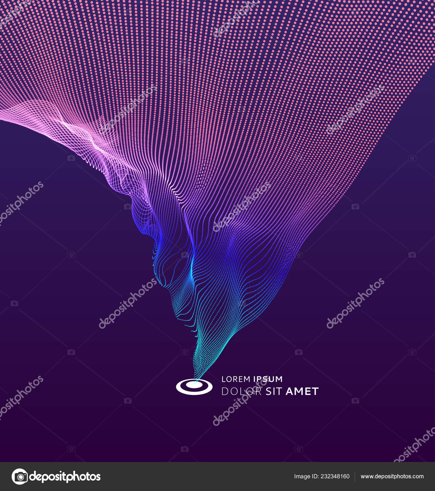 Array Dynamic Particles Futuristic Technology Style Abstract Background ...