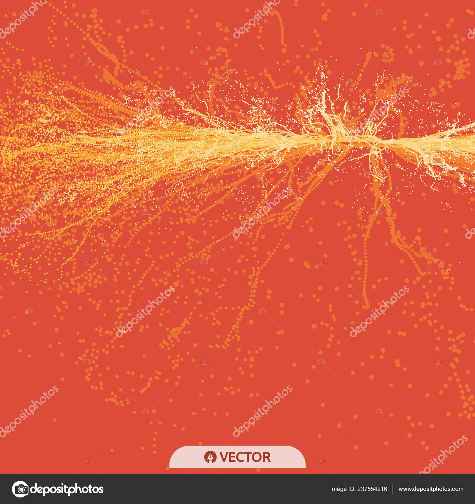 Point Explode Array Dynamic Emitted Particles Technology Style Abstract ...