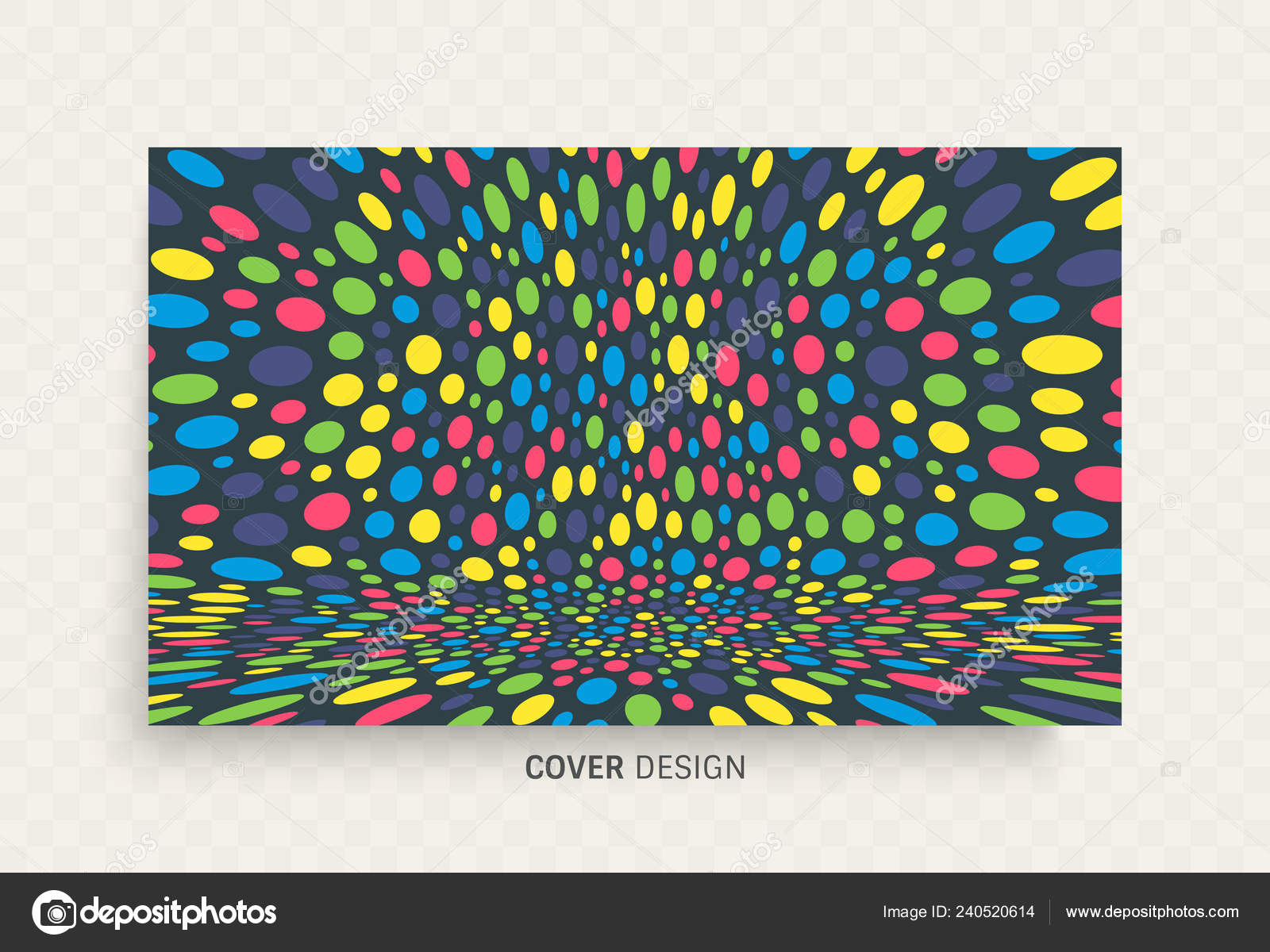 Cover Design Template Abstract Background Color Circles Vector ...