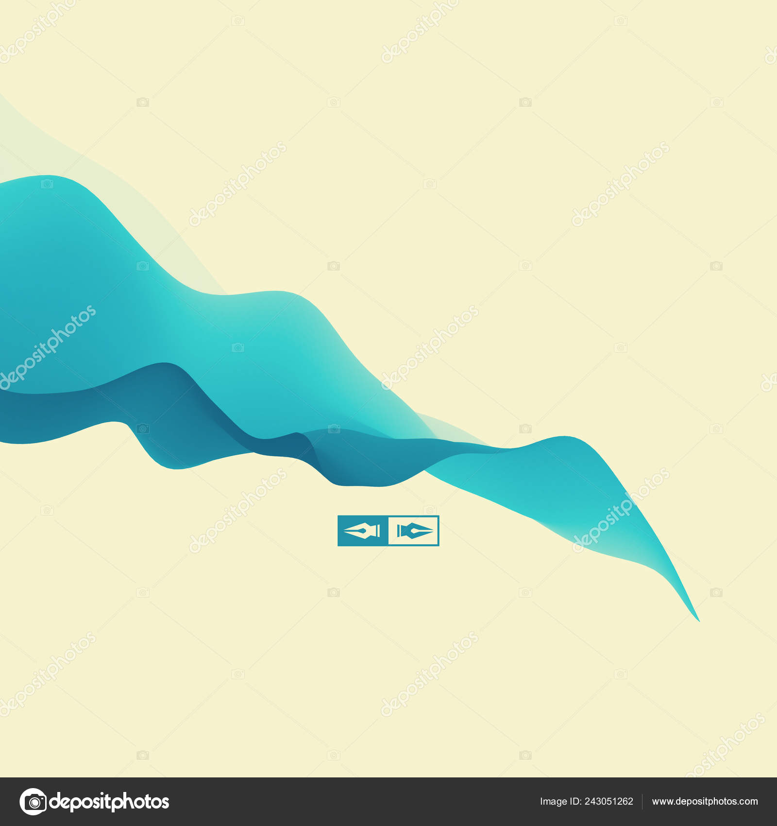Wavy Background Dynamic Effect Abstract Vector Illustration Design Template Modern Stock Vector ...