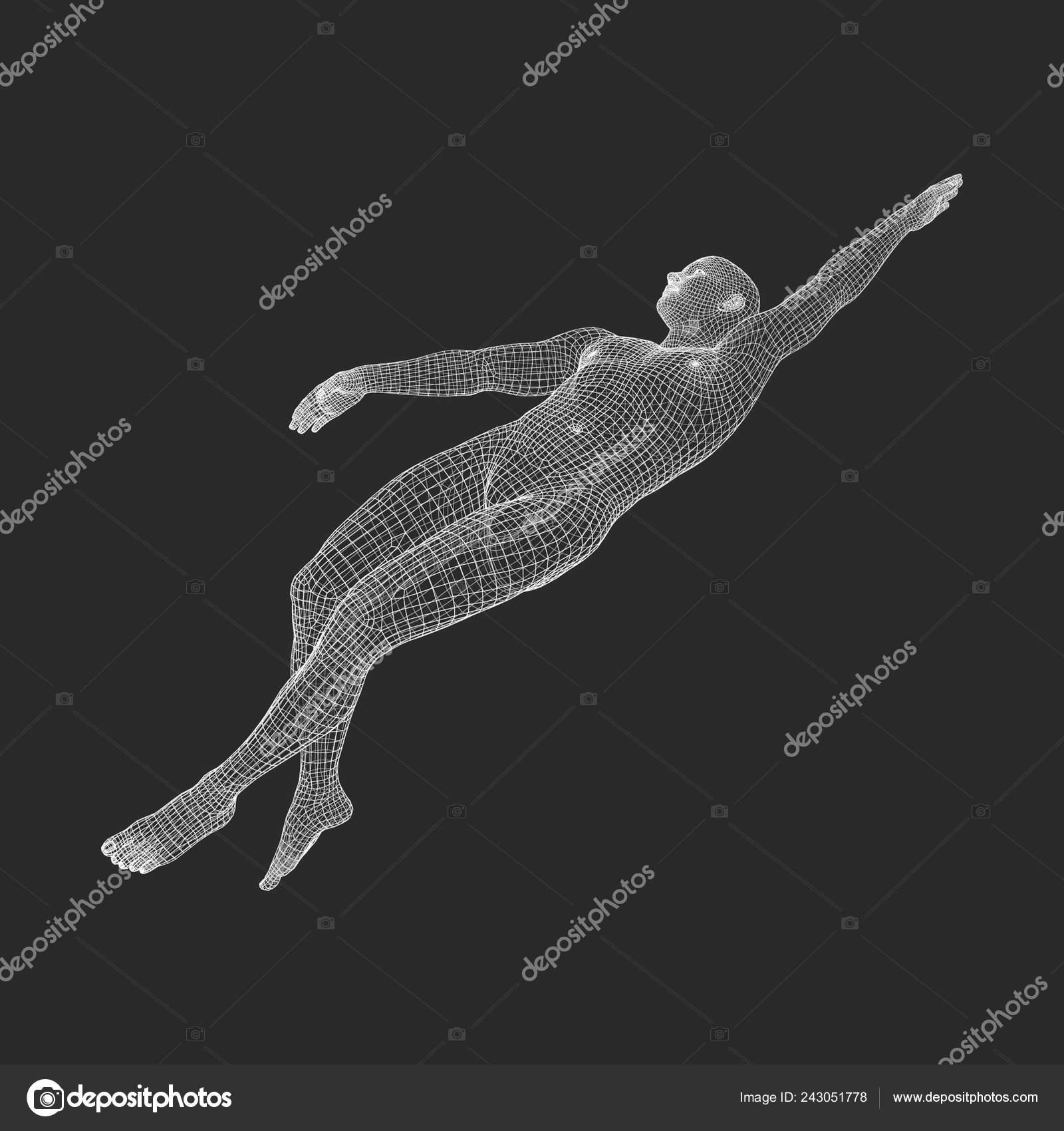 Swimming Man Vector Image Swimmer Human Body Sport Symbol Design Stock ...