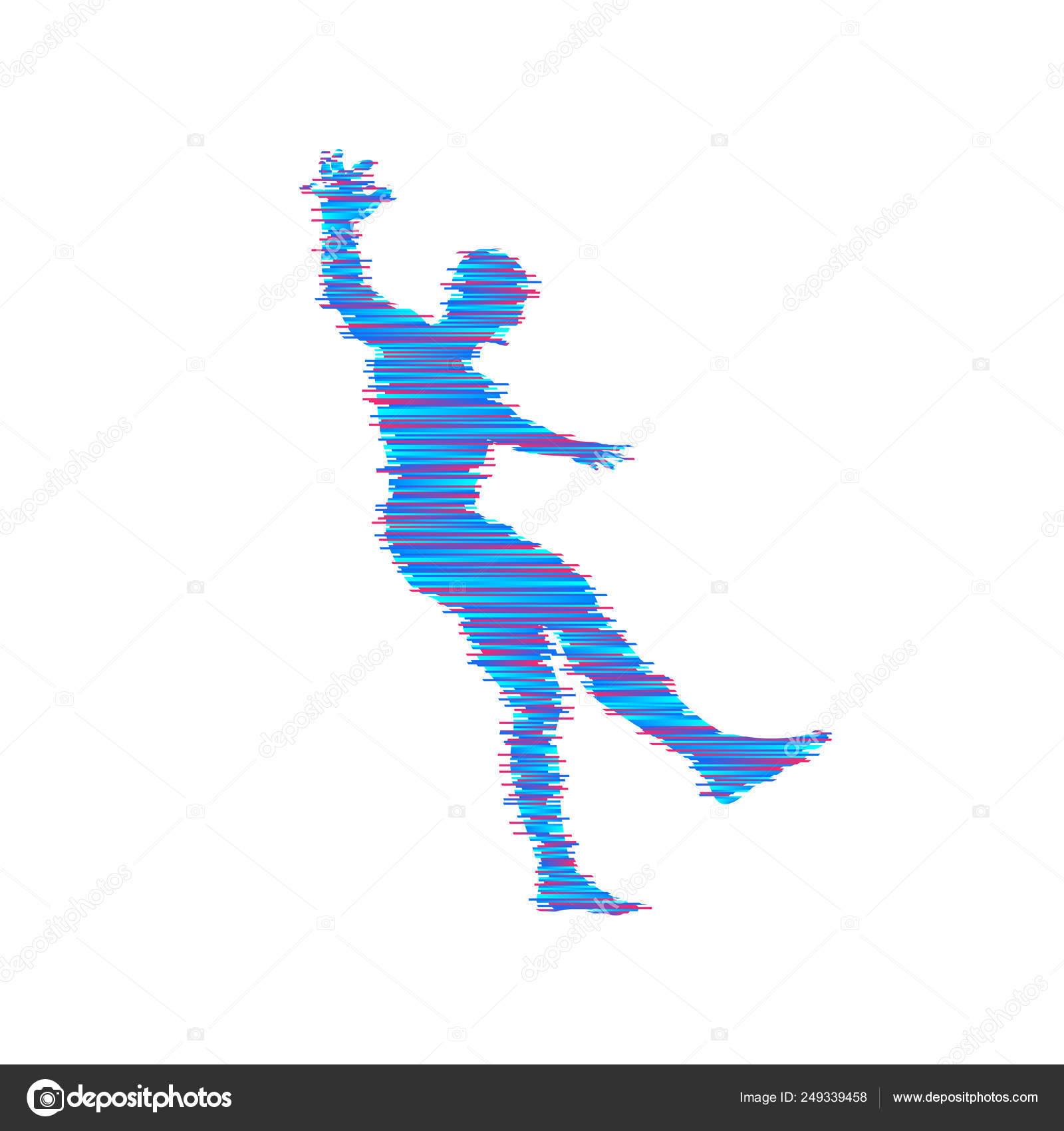 Hombre cayéndose. Saltando hombre. Modelo 3D del hombre. Elemento para ...