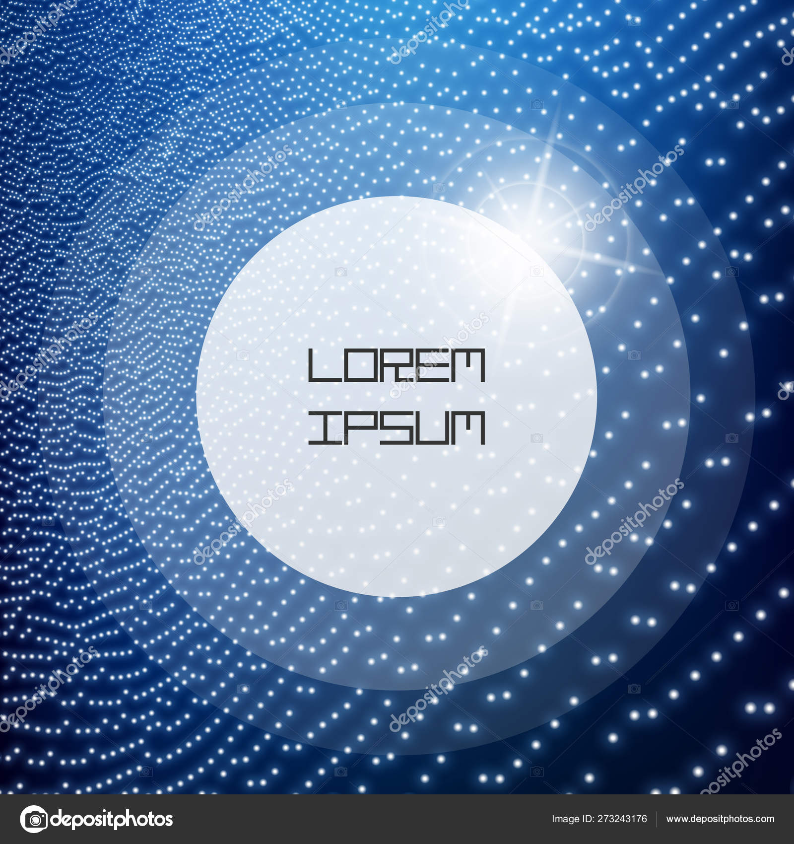 Technology background. Graphic design. 3D grid surface with particles ...